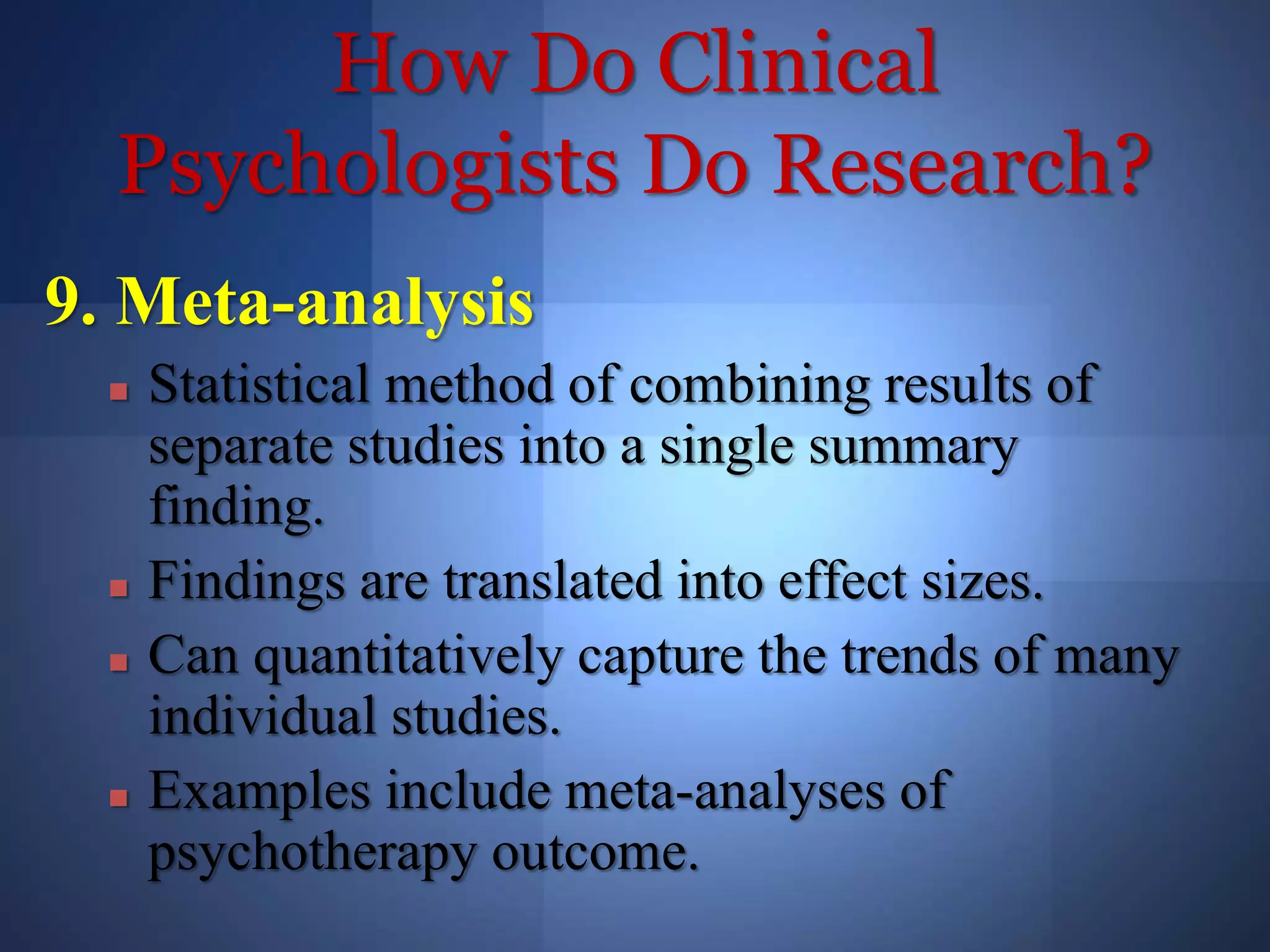 Conducting Research in Clinical Psychology | PPTX