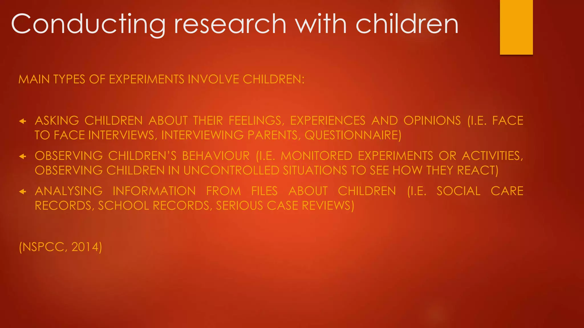 Research involving children | PPT