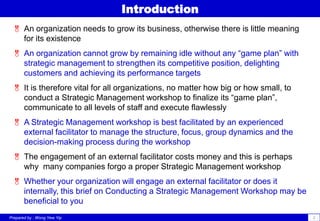 Conducting Strategic Management Workshop - A Brief Guide | PPT