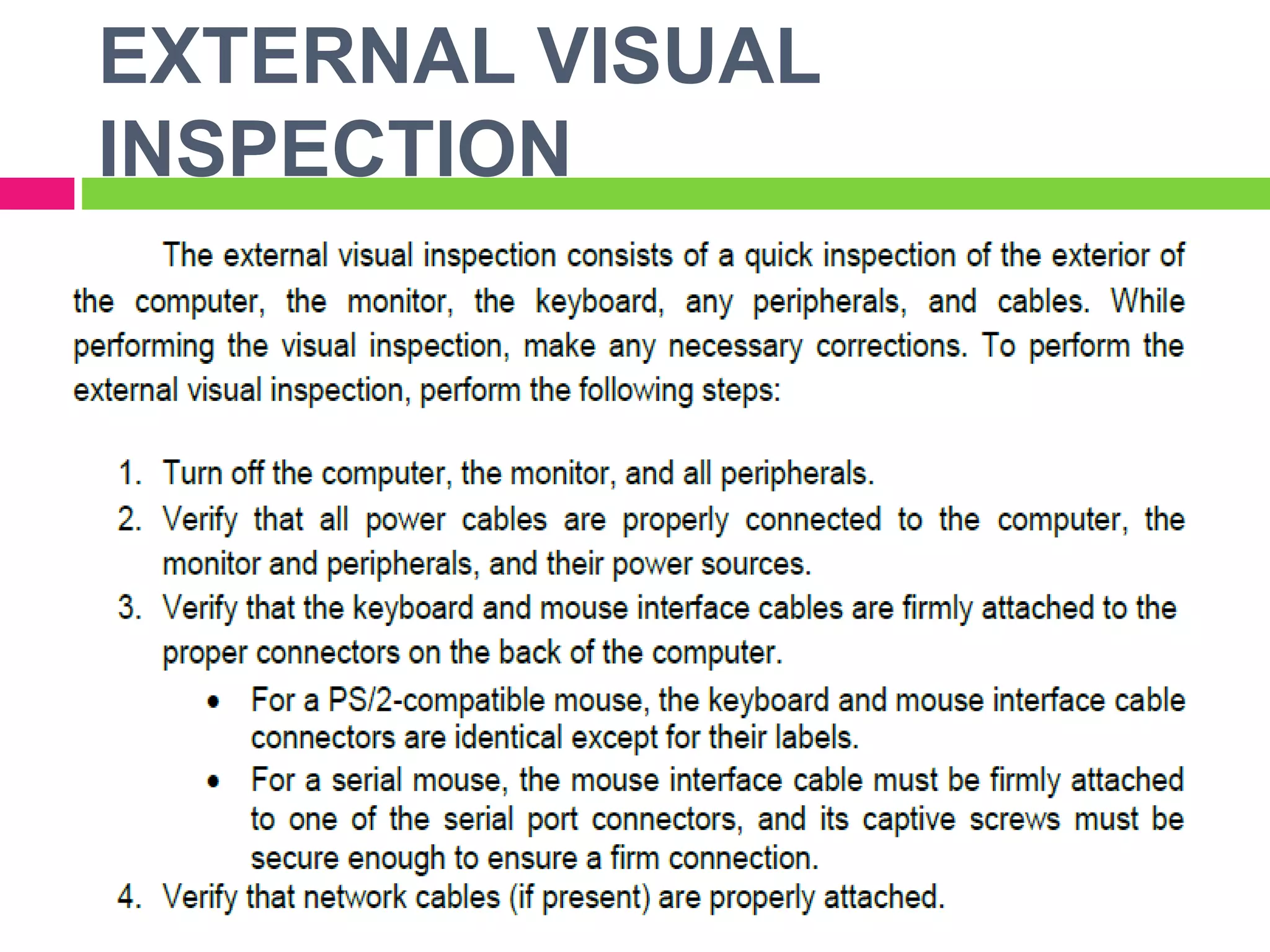 Conducting test on the installed computer system | PPTX