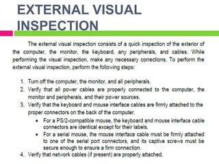 Conducting test on the installed computer system | PPTX