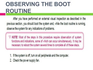 Conducting test on the installed computer system | PPTX