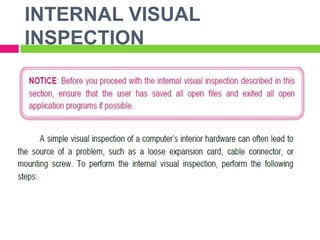 Conducting test on the installed computer system | PPTX