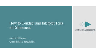 Conducting Tests of Differences | PPT