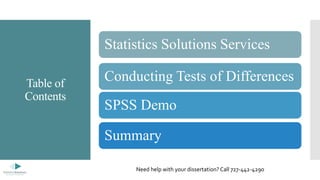 Conducting Tests of Differences | PPTX
