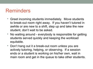 Conducting tutoring sessions | PPT