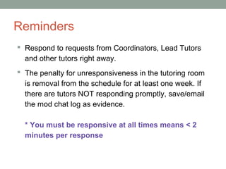 Conducting tutoring sessions | PPT