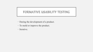 Conducting usability test | PPT