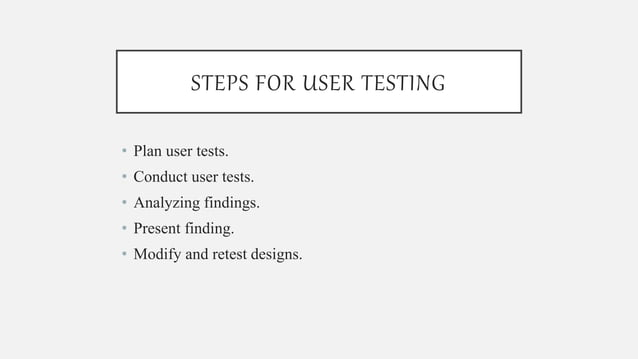 Conducting usability test | PPT