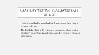 Conducting usability test | PPT