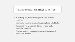 Conducting usability test | PPT