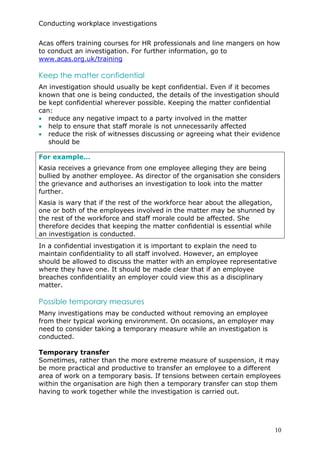 Guide for Workplace iInvestigations | PDF