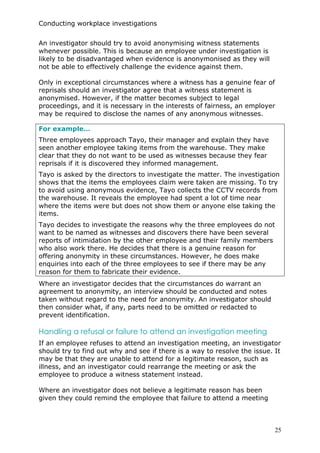 Guide for Workplace iInvestigations | PDF