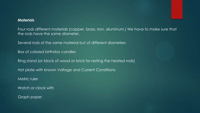 Conduction Experiment | PPTX