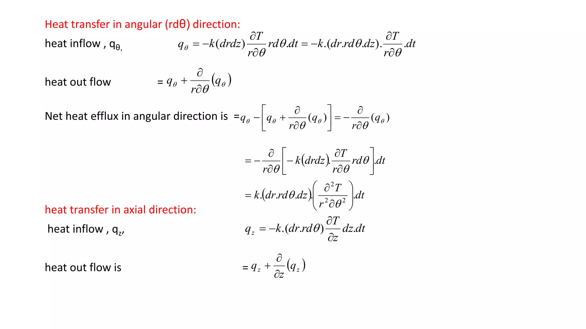 Conduction Equation Cartesian Cylindrical Spherical 7 Pptx