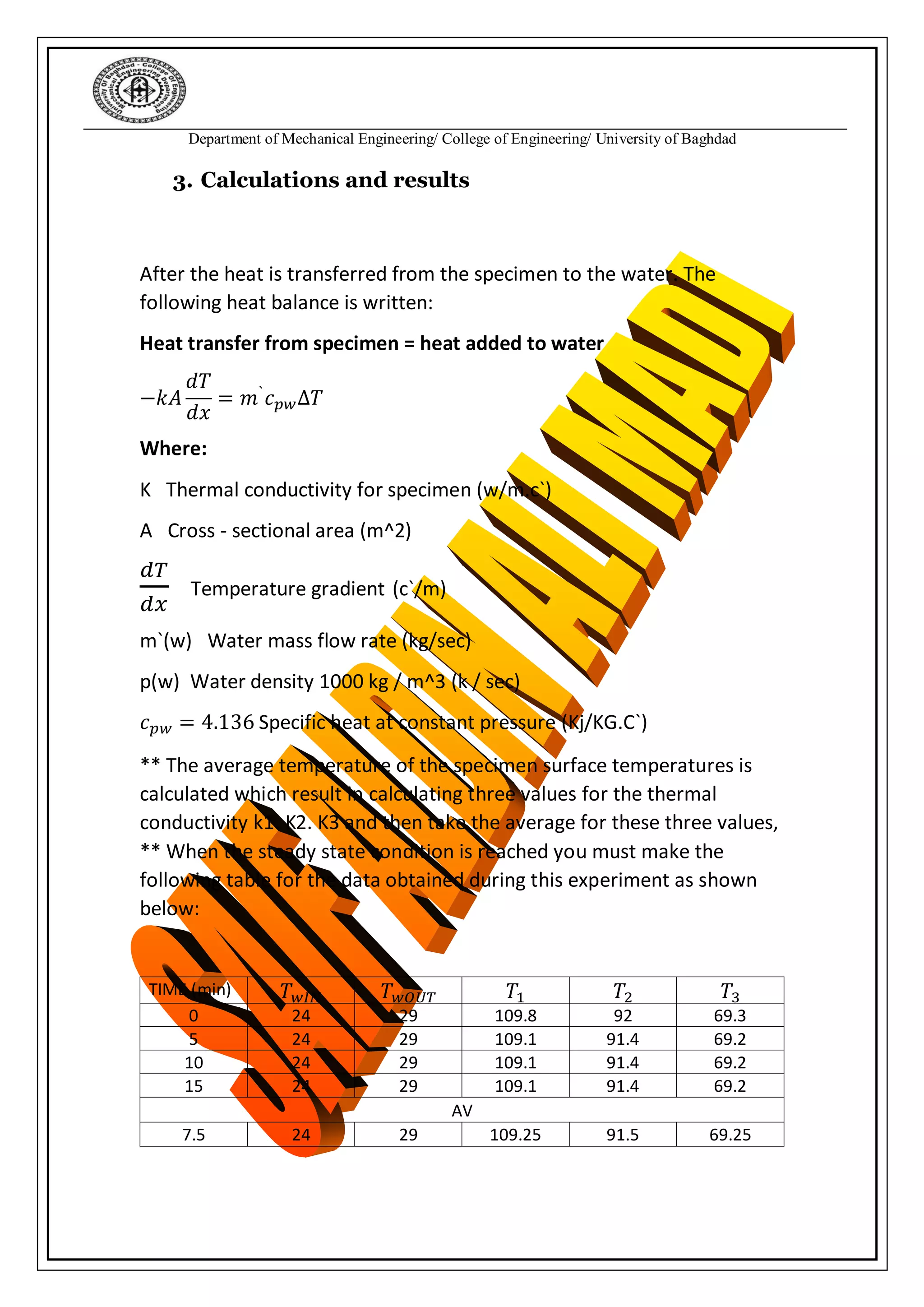 Conduction heat transfer | heat transfer | heat | U.O.B | PDF