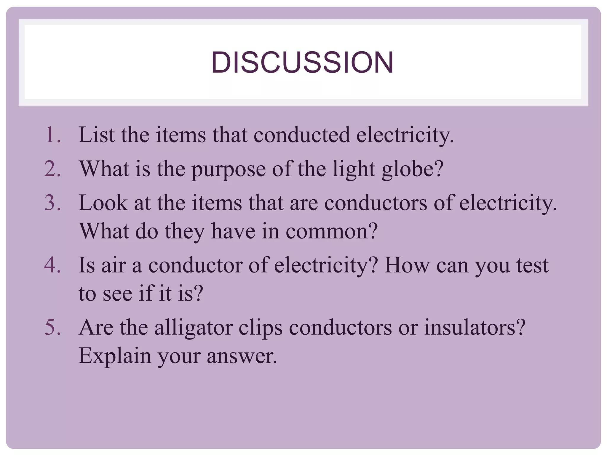 Conductionofmaterialsprac | PPTX