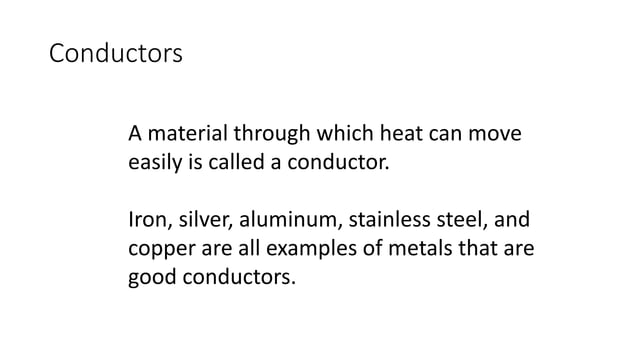Conduction ppt | PPTX | Weather | Science