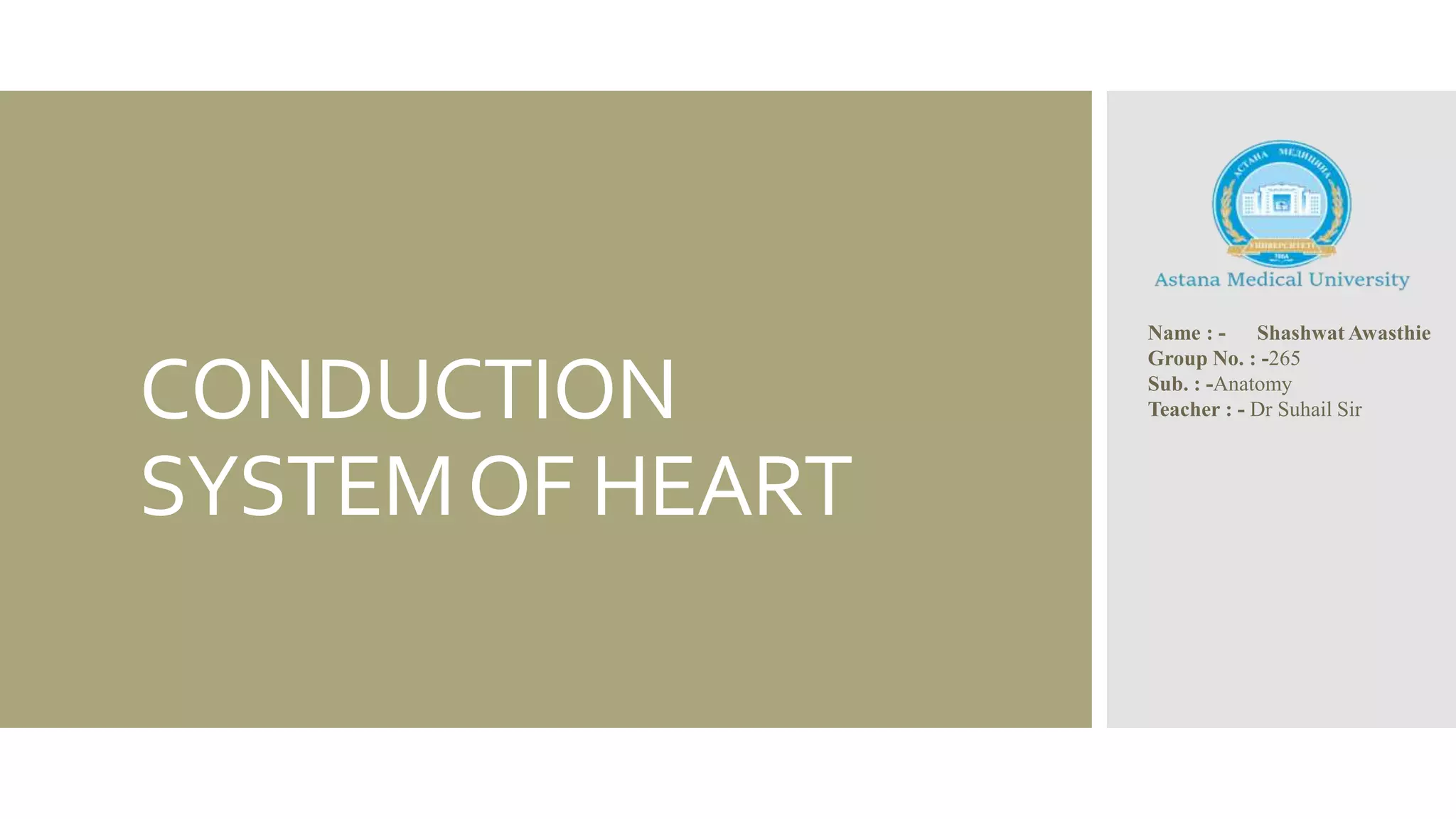 Conduction system of heart | PPT