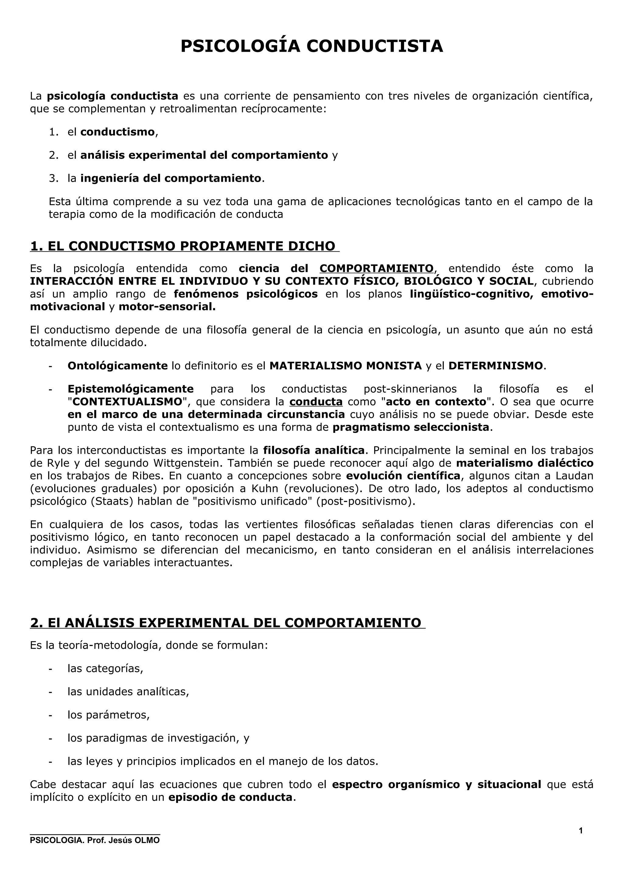 Conductismo | DOC | Science