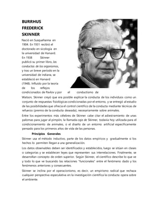 Conductistas | DOCX | Science