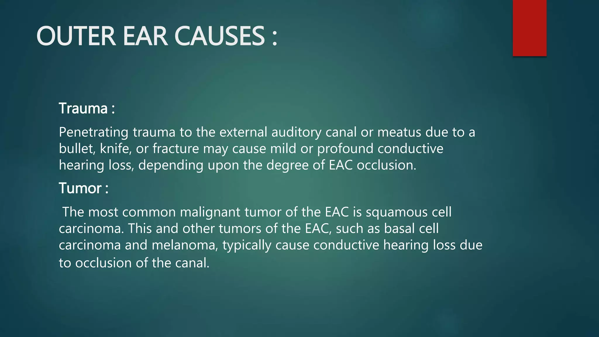 Conductive hearing loss | PPTX