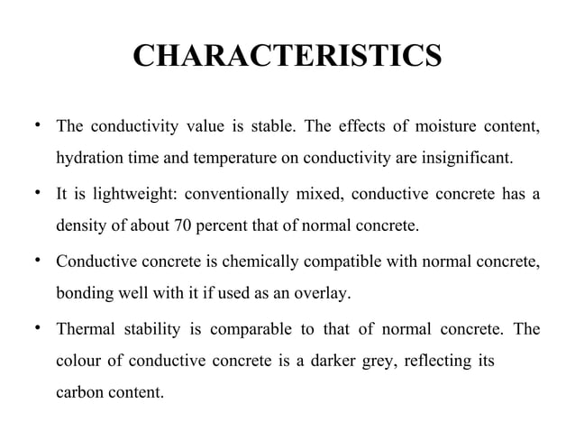 Conductive concrete ppt (1) | PPT