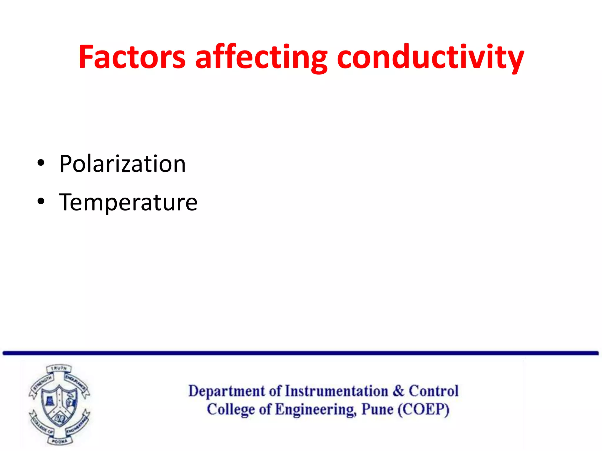 Conductivity measurement | PPTX