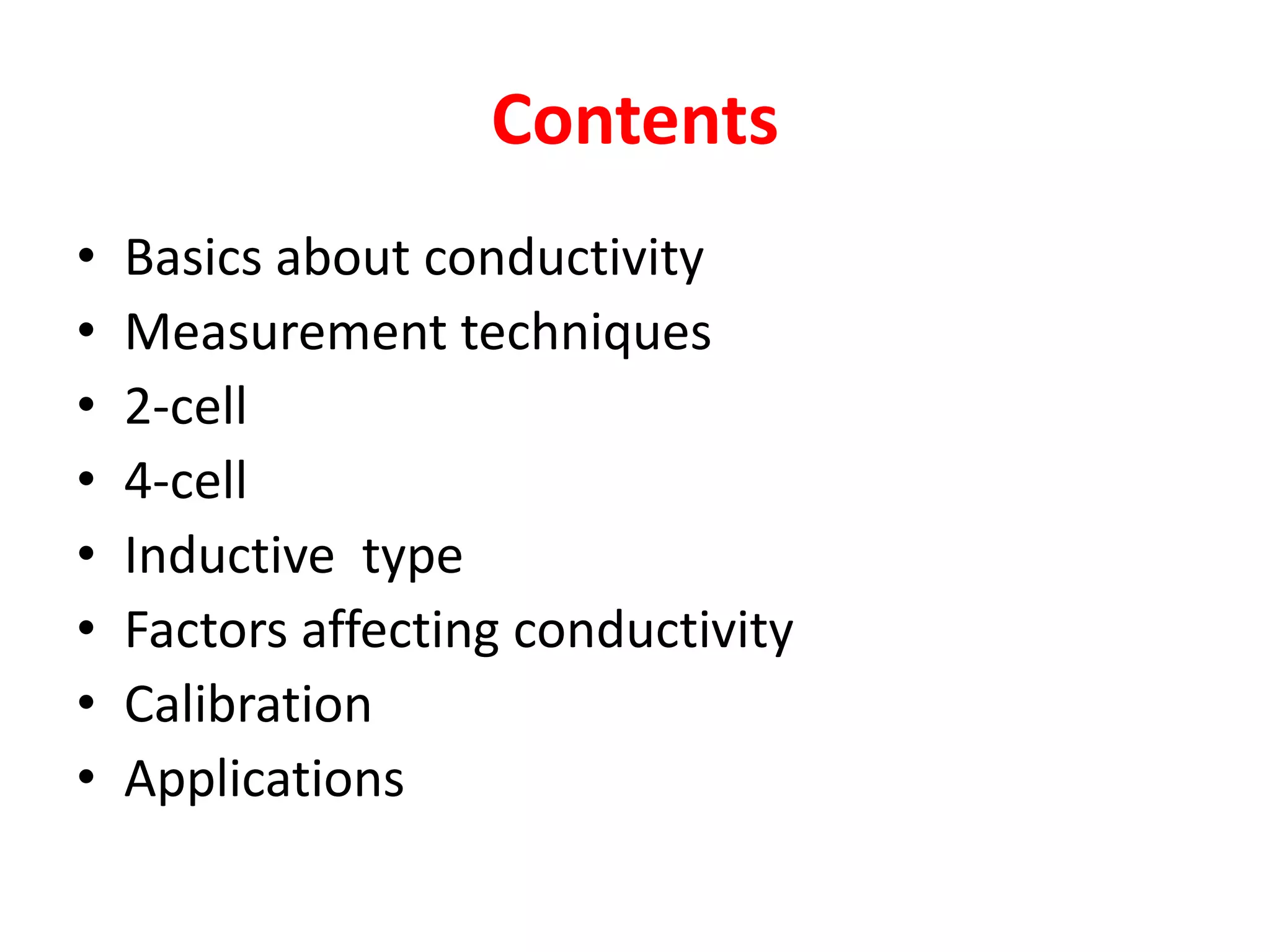 Conductivity measurement | PPTX