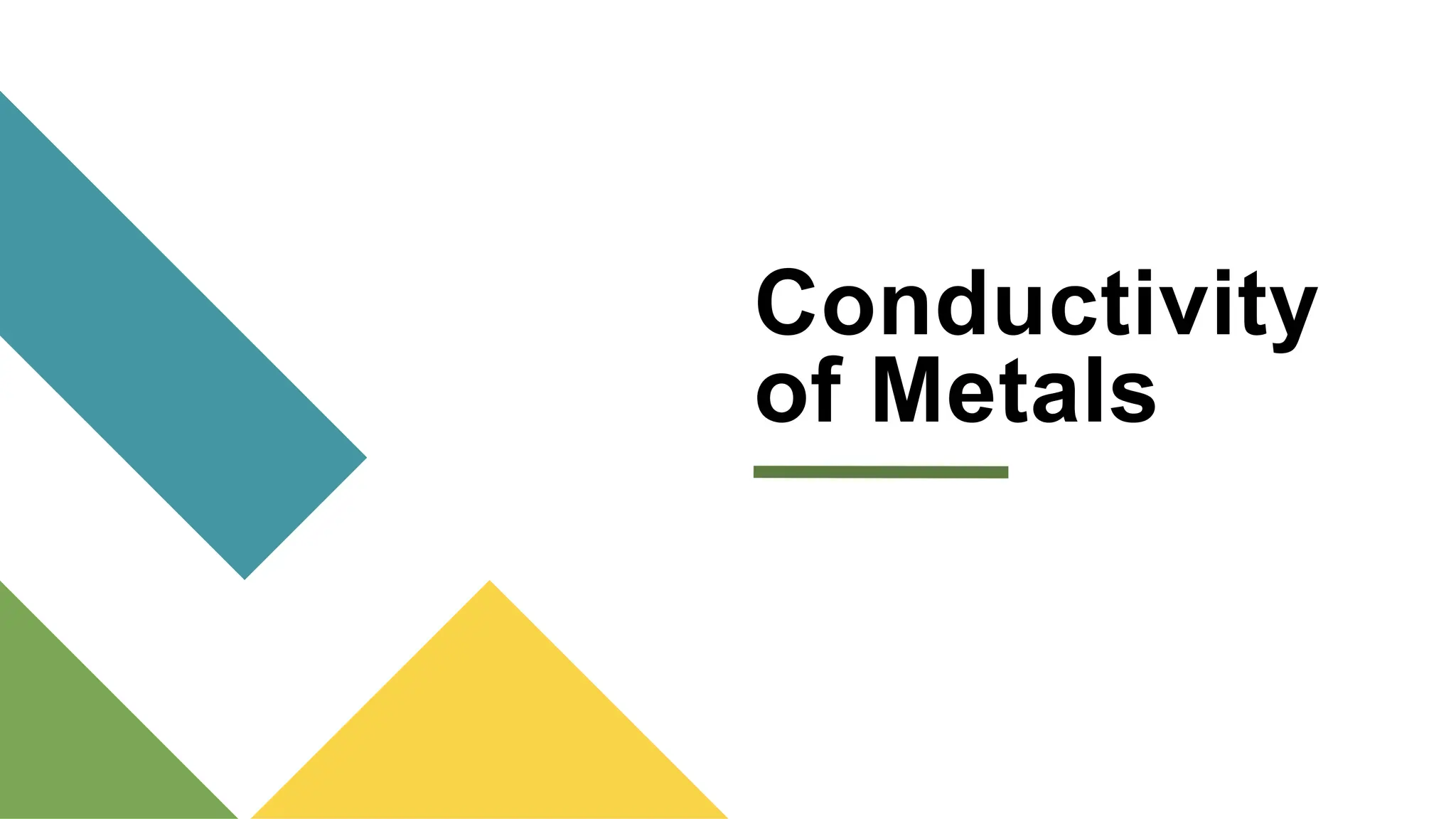 Conductivity of Metals helping you understand the types of conductivity ...
