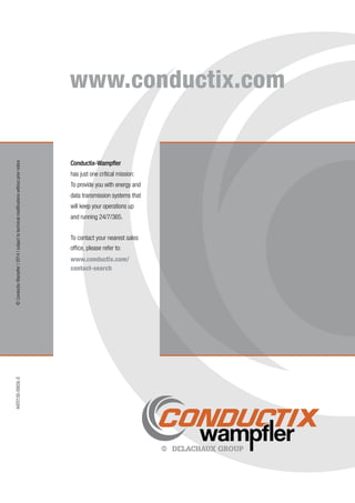 Conductix Wampfler Product Overview Cables | PDF
