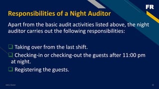 Conduct night audit | PDF