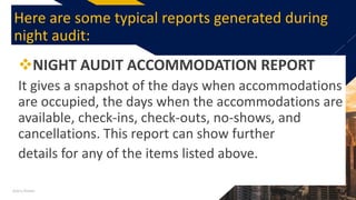 Conduct night audit | PDF