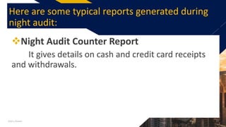 Conduct night audit | PDF