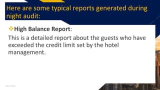 Conduct night audit | PDF