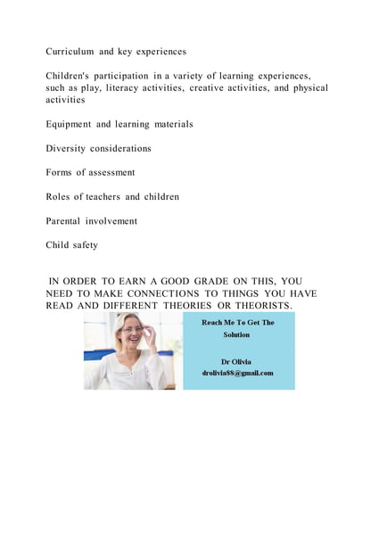 Conduct observations of two early childhood education programs | PDF