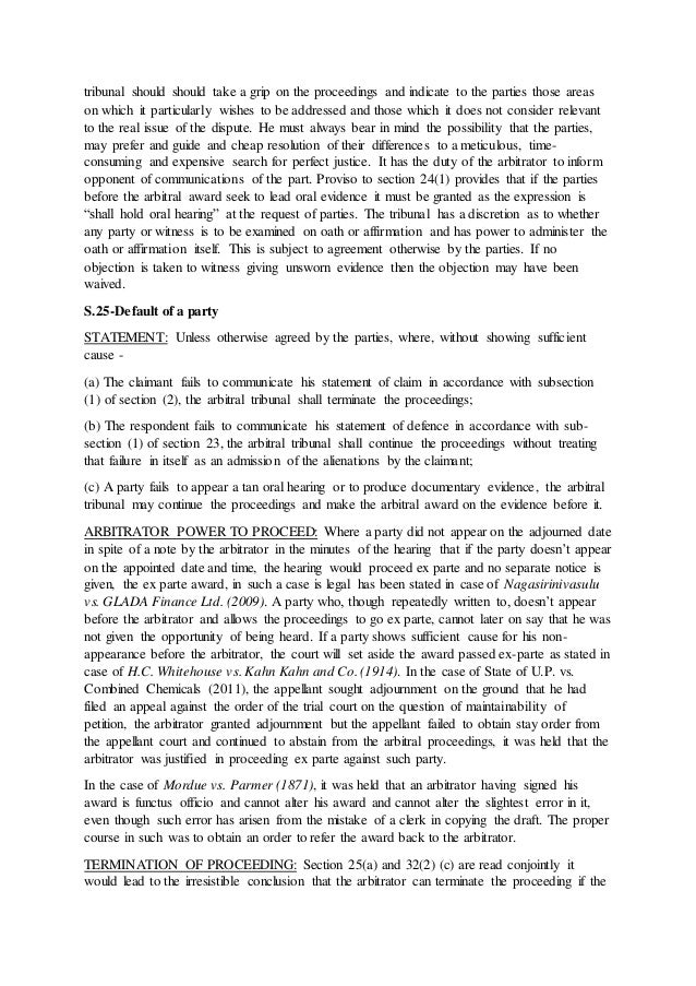 Conduct of arbitral proceeding part 2 vaibhav goyal | DOCX