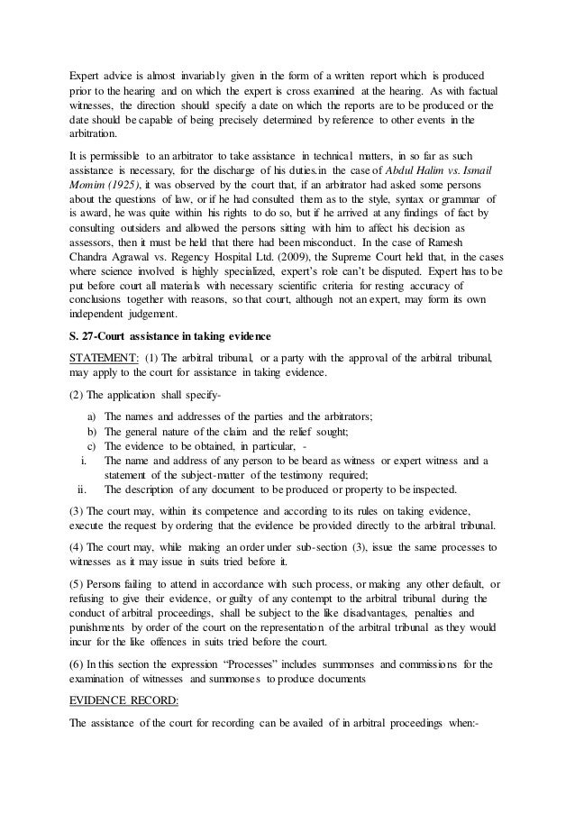 Conduct of arbitral proceeding part 2 vaibhav goyal | DOCX