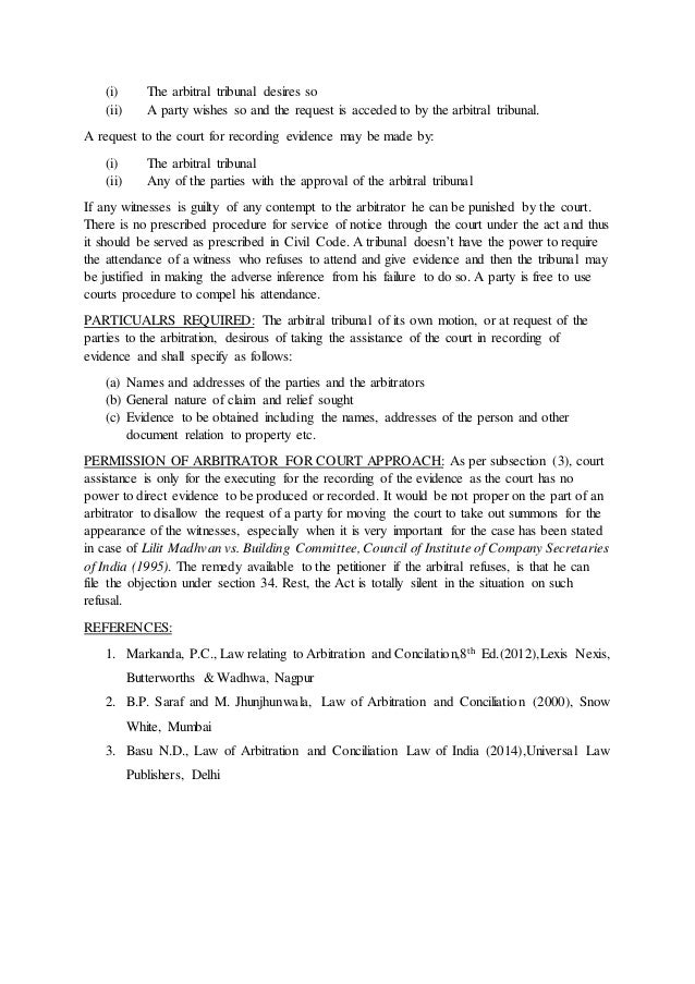 Conduct of arbitral proceeding part 2 vaibhav goyal | DOCX