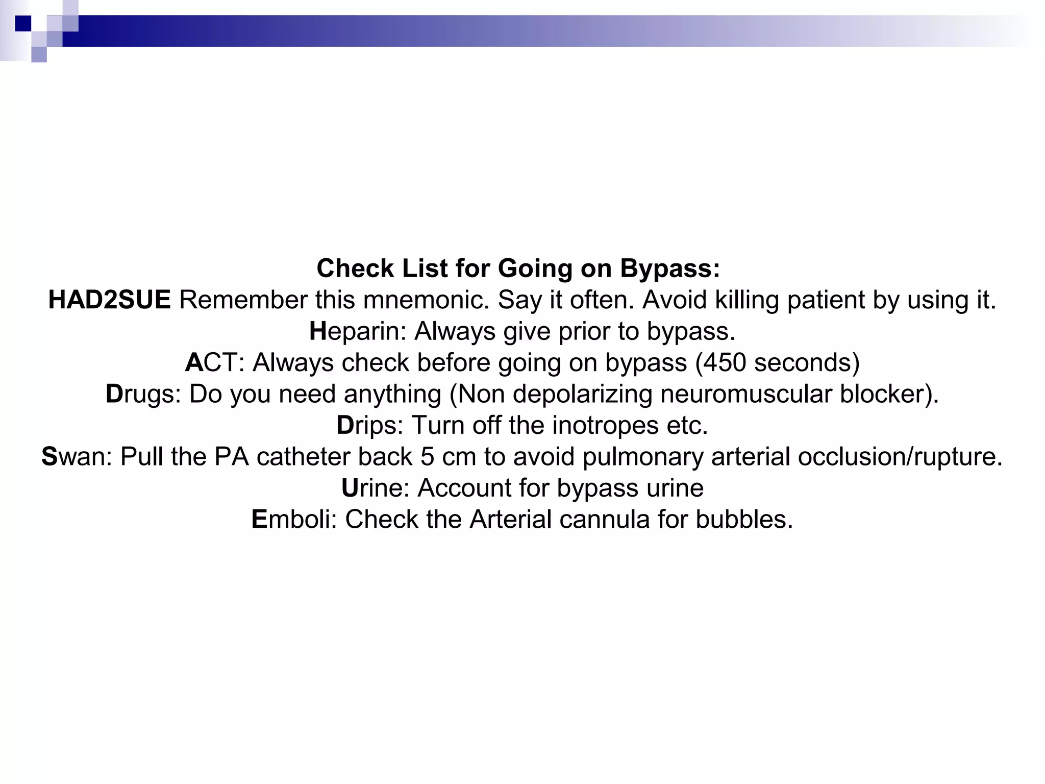 Conduct of cardio pulmonary bypass | PPT