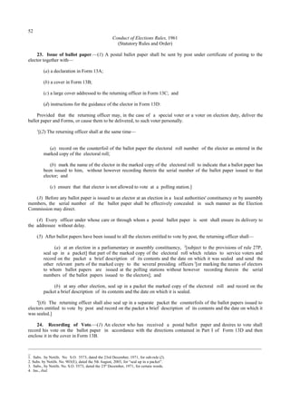 Conduct of election rules 1961 | PDF