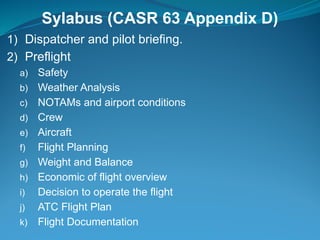 CONDUCT OF FLIGHT NEW for flight operation officer | PPTX