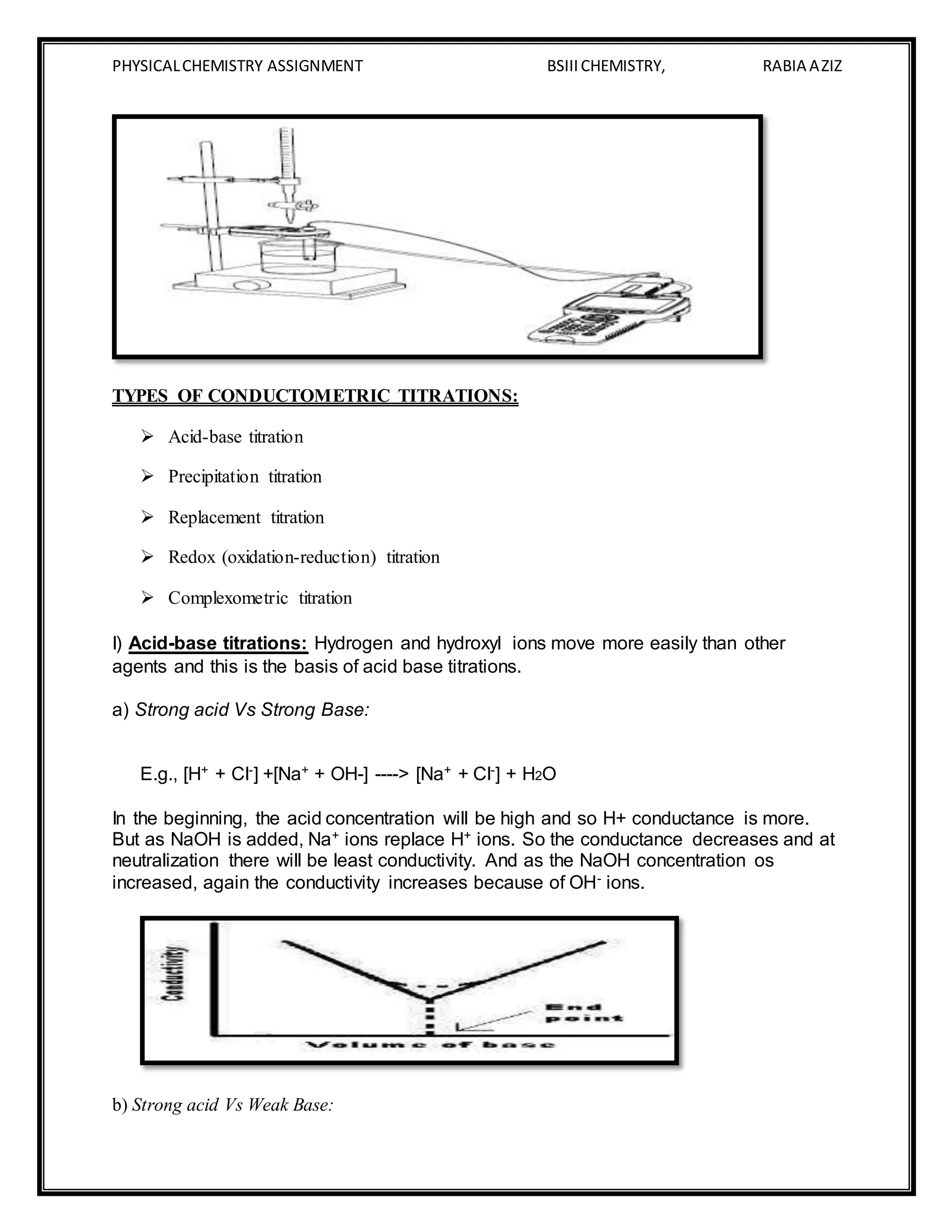 Conductometric titration | DOCX