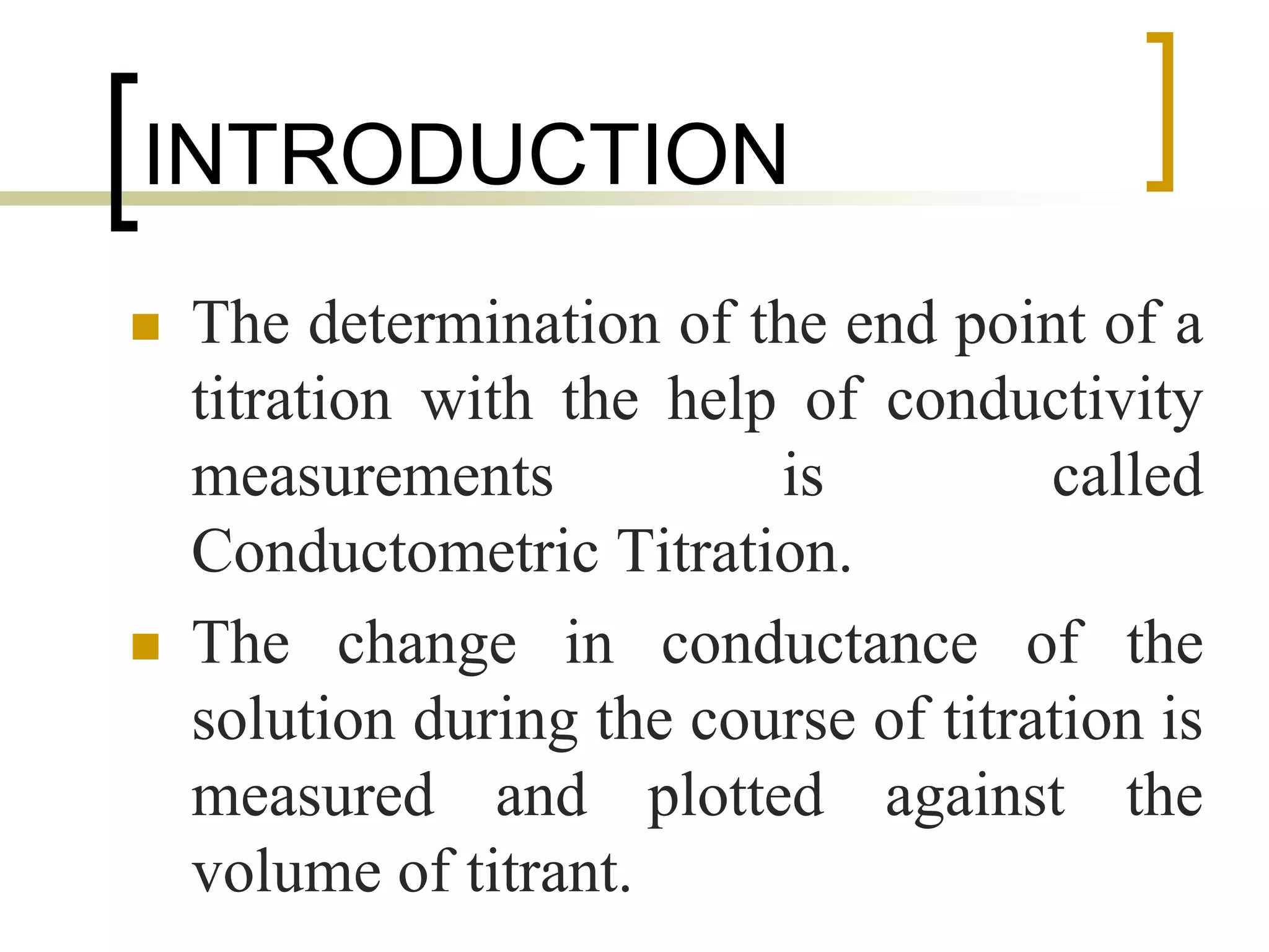 Conductometric titrations copy | PPTX