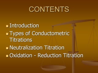 Conductometric titrations copy | PPTX | Chemistry | Science