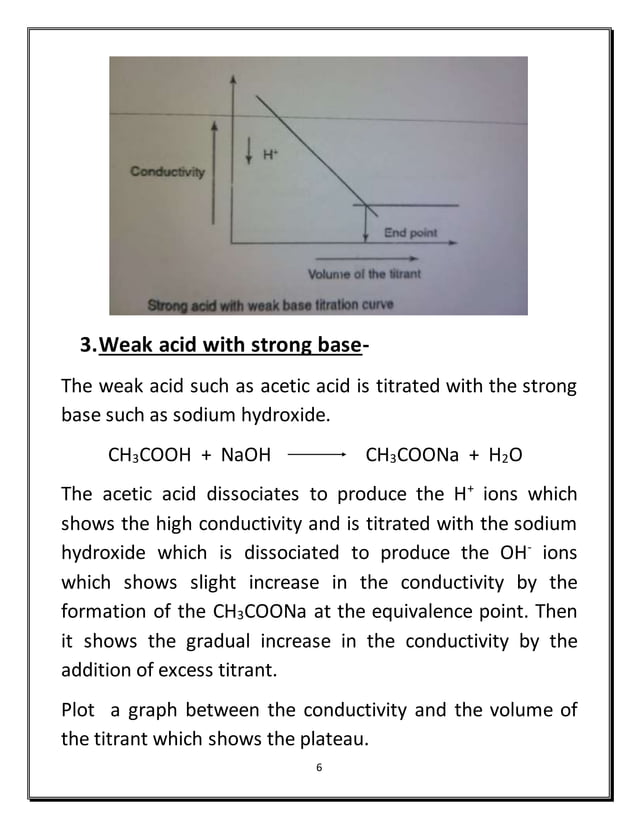 Conductometric titrations (1) | DOCX | Chemistry | Science