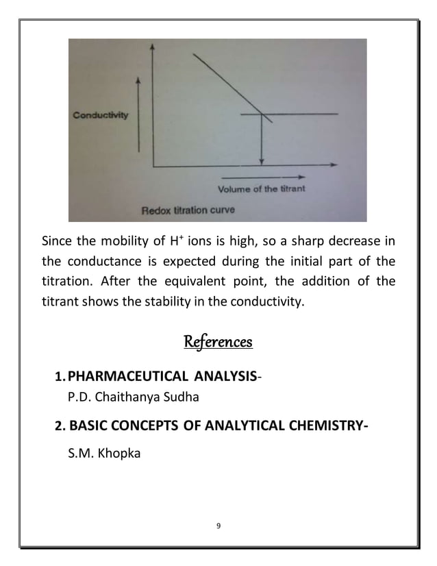 Conductometric titrations (1) | DOCX | Chemistry | Science
