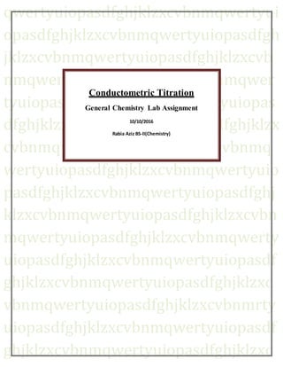 Conductometry / conductometric titration | DOCX