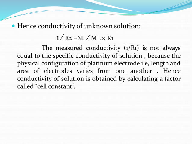 Conductometry titration | PPTX | Chemistry | Science