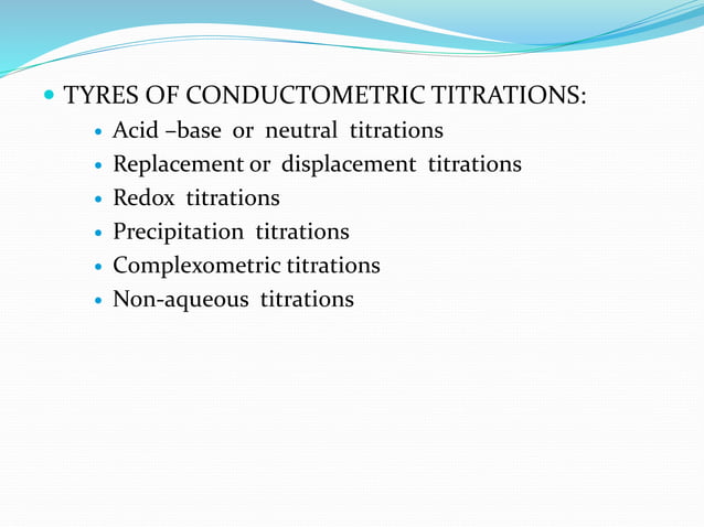 Conductometry titration | PPTX | Chemistry | Science